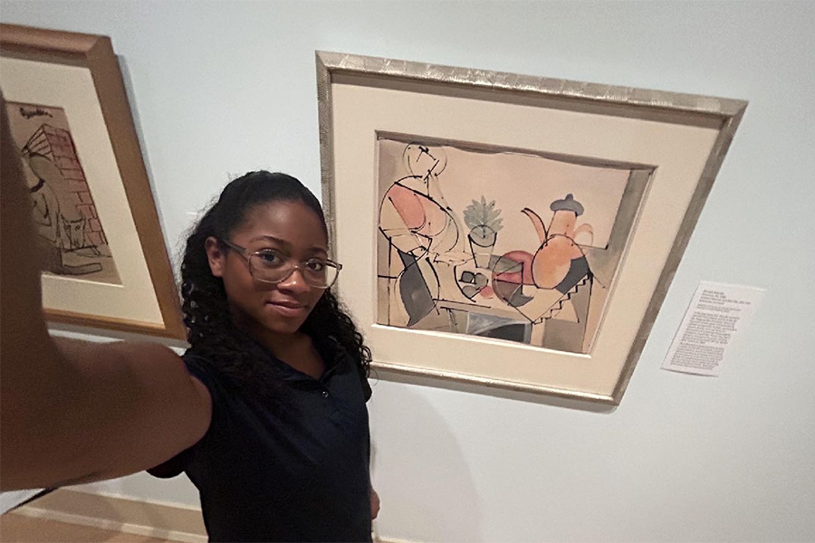 Art Students View Original Works of Picasso - Jackson Academy