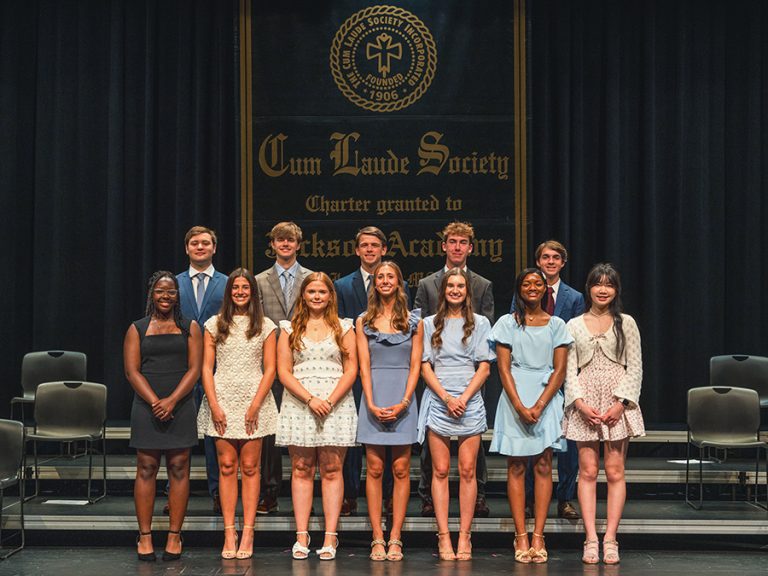 New Members Inducted Into Cum Laude Society - Jackson Academy